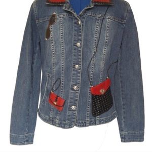 Brighton | Jackets & Coats | Brighton Denim And Leather Jacket | Poshmark